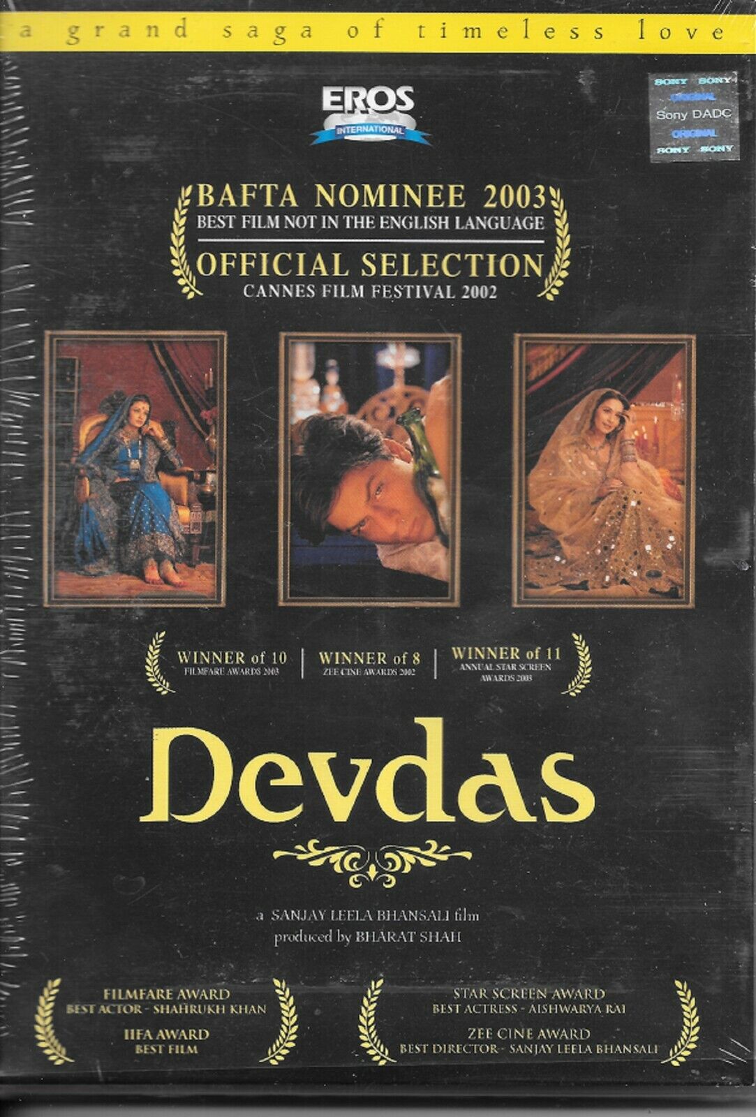 DEVDAS – SHAHRUKH KHAN, MADHURI DIXIT, AISHWARYA – BOLLYWOOD DVD – ENGLISH SUBS – bollywoodzoneuk